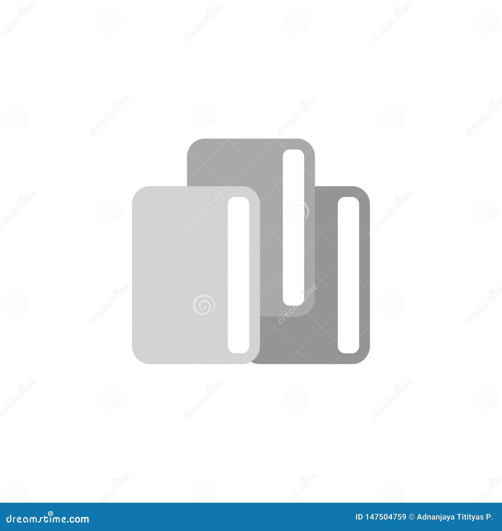 Simple Geometric Books Stack Symbol Stock Vector - Illustration of pack ...