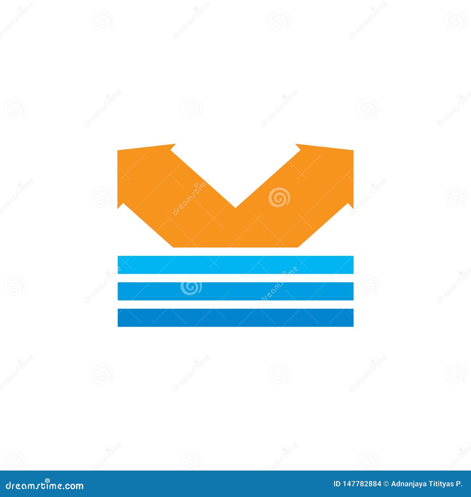 Simple Geometric Bounce Arrow Logo Vector Stock Vector - Illustration ...