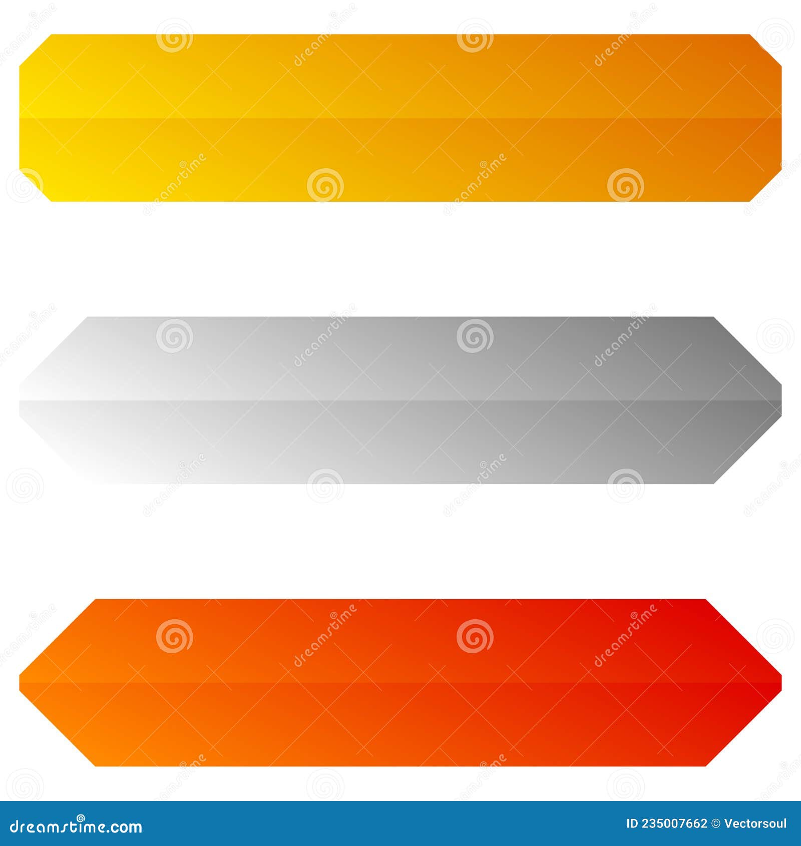 Simple Geometric Button, Banner, Plaque Shape, Design Element Vector ...