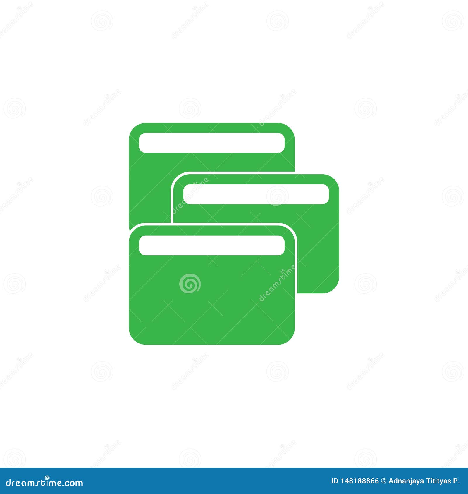 Simple Geometric Cards Stack Symbol Vector Stock Vector - Illustration ...