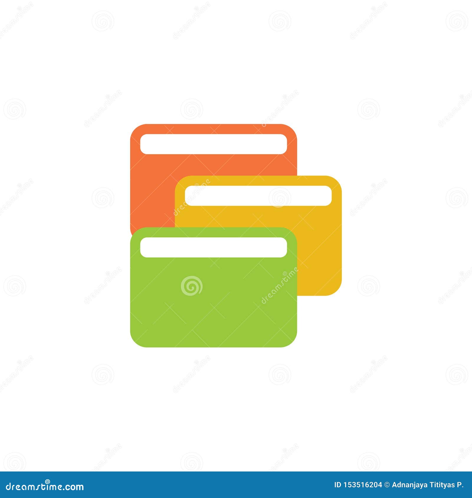 Simple Geometric Cards Stack Symbol Vector Stock Vector - Illustration ...