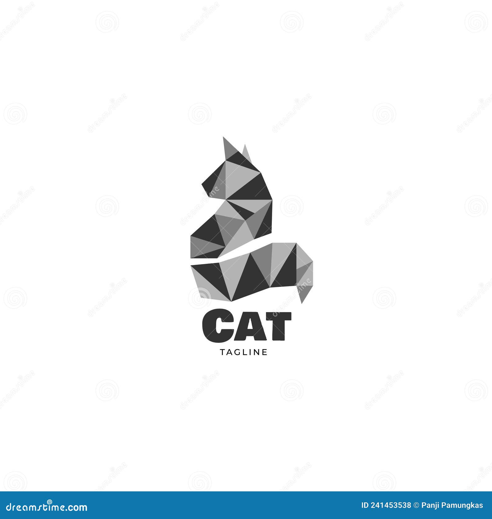 Simple Geometric Cat Logo Design Template Sign Symbol Icon Stock ...