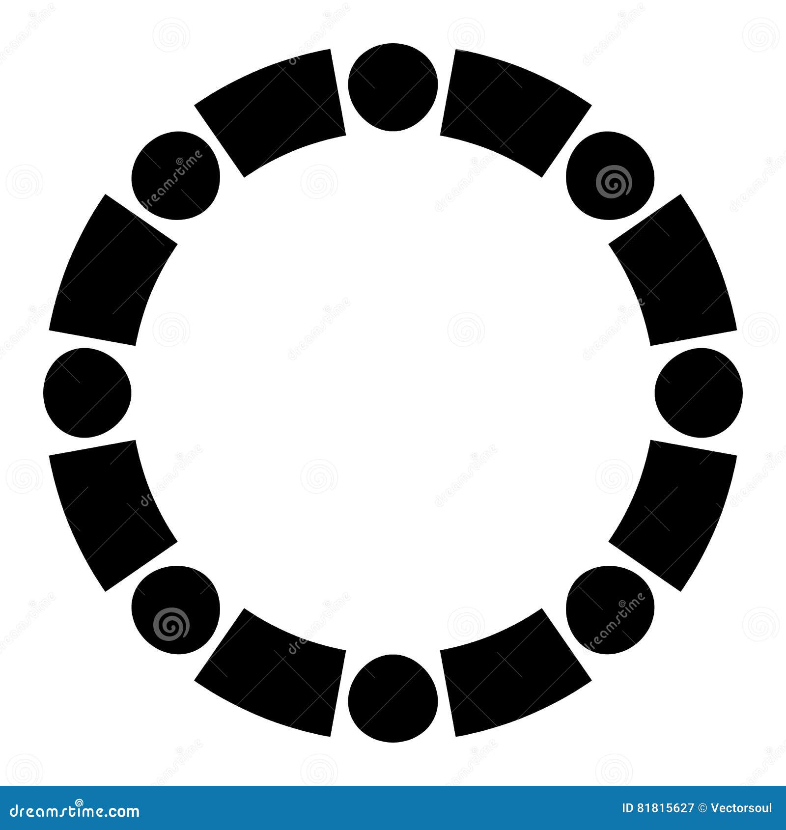 Simple Geometric Circle Element Isolated on White Stock Vector ...