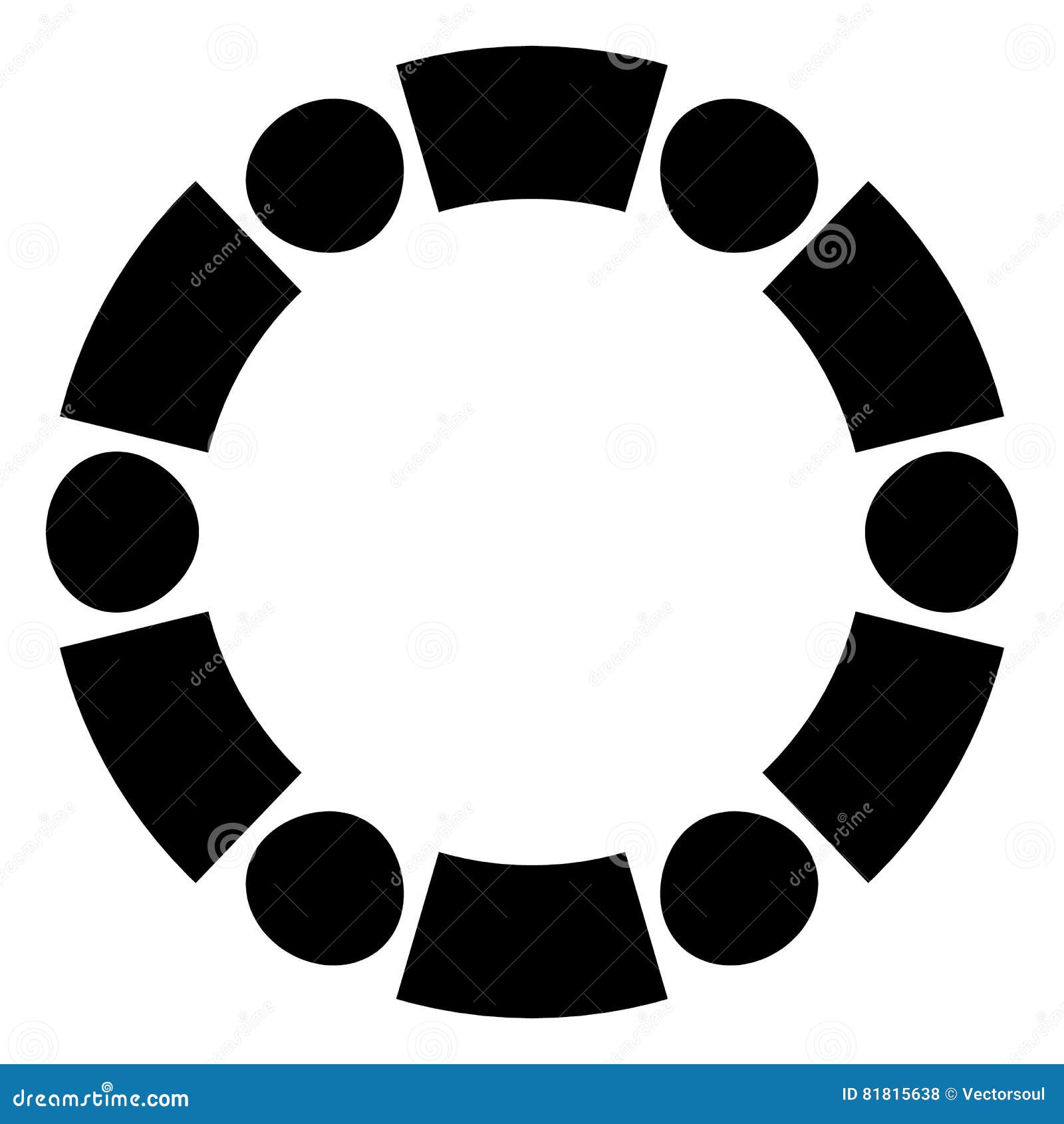 Simple Geometric Circle Element Isolated on White Stock Vector ...