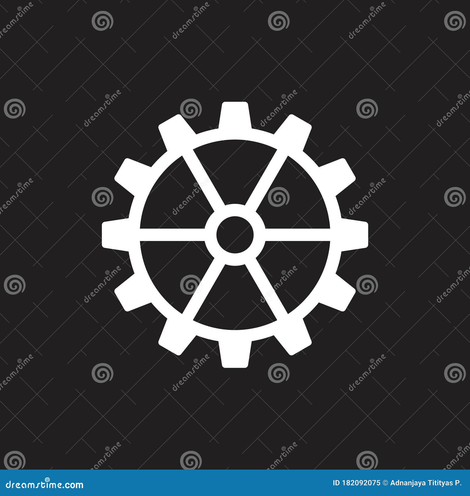 Simple Geometric Cog Machine Circle Logo Vector Stock Vector ...