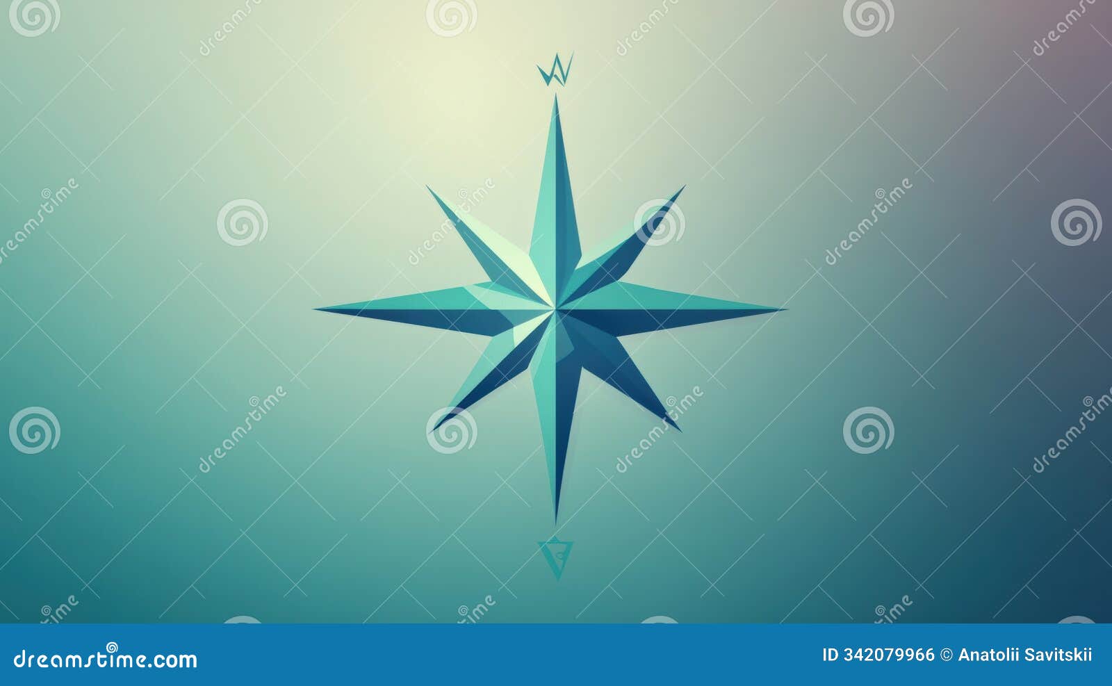 A Simple, Geometric Compass Rose with Sharp Lines Sits in the Center of ...