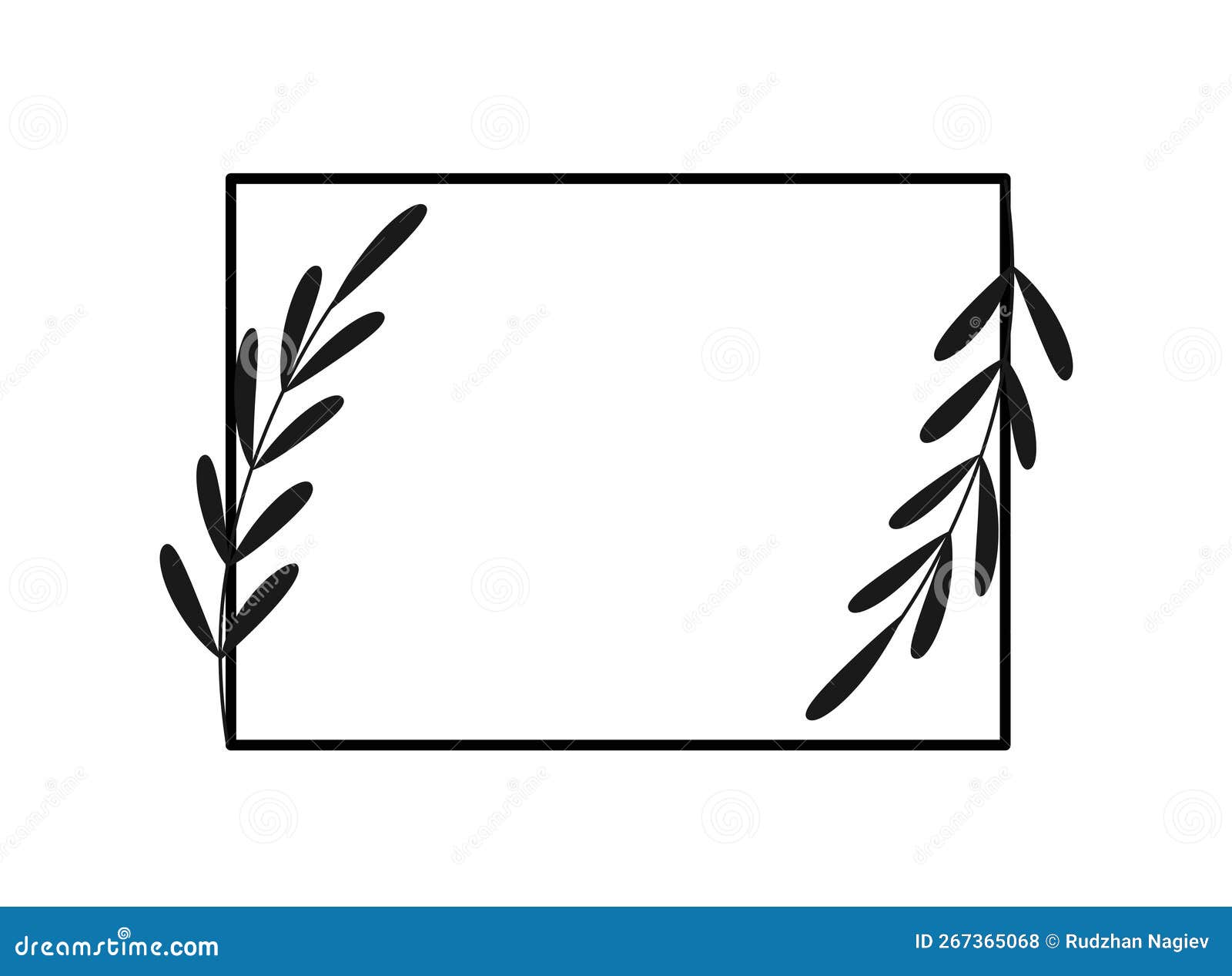 Simple Geometric Flower Frame Stock Vector - Illustration of embellish ...