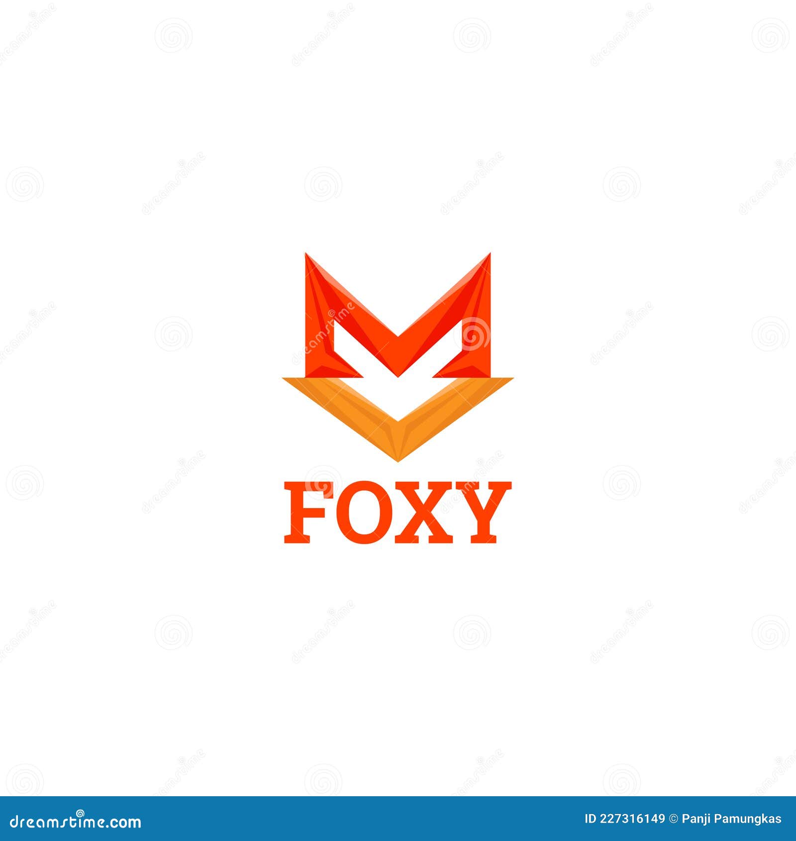 Simple Geometric Fox Shape Logo Sign Symbol Icon Stock Illustration ...