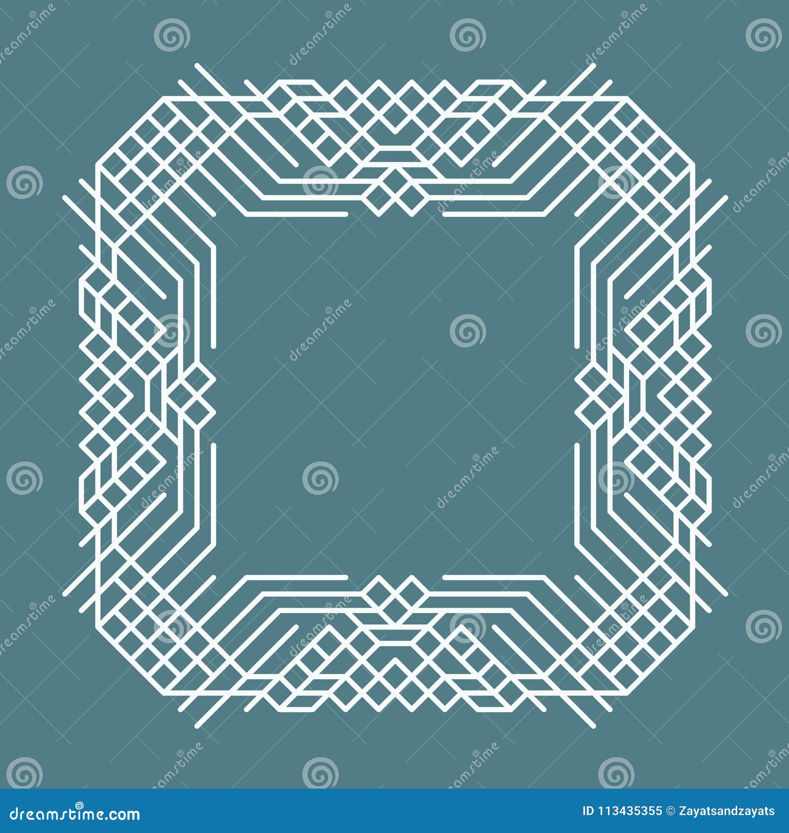 Simple Geometric Frame stock vector. Illustration of element - 113435355