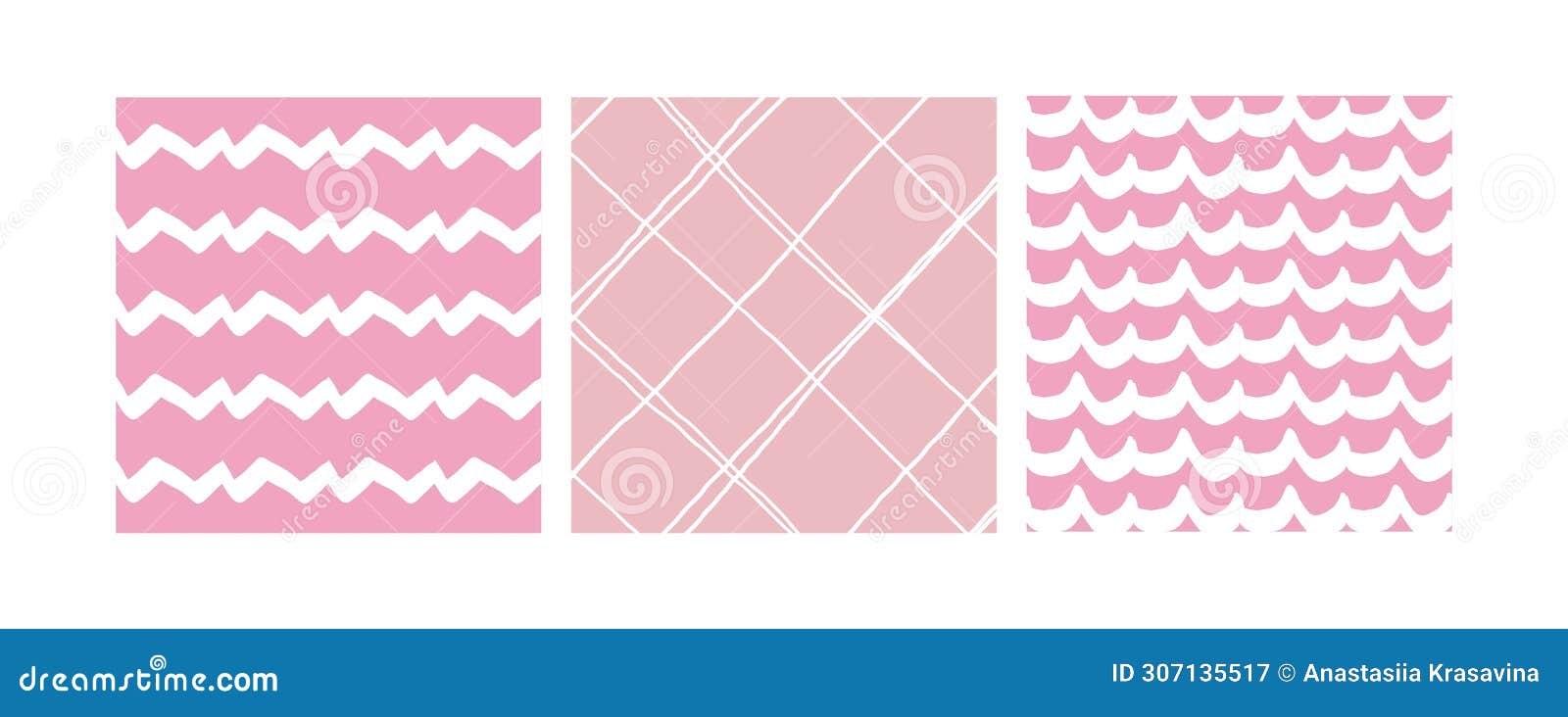 Simple Geometric Hand Drawn Irregular Patterns. Colored Doodle ...