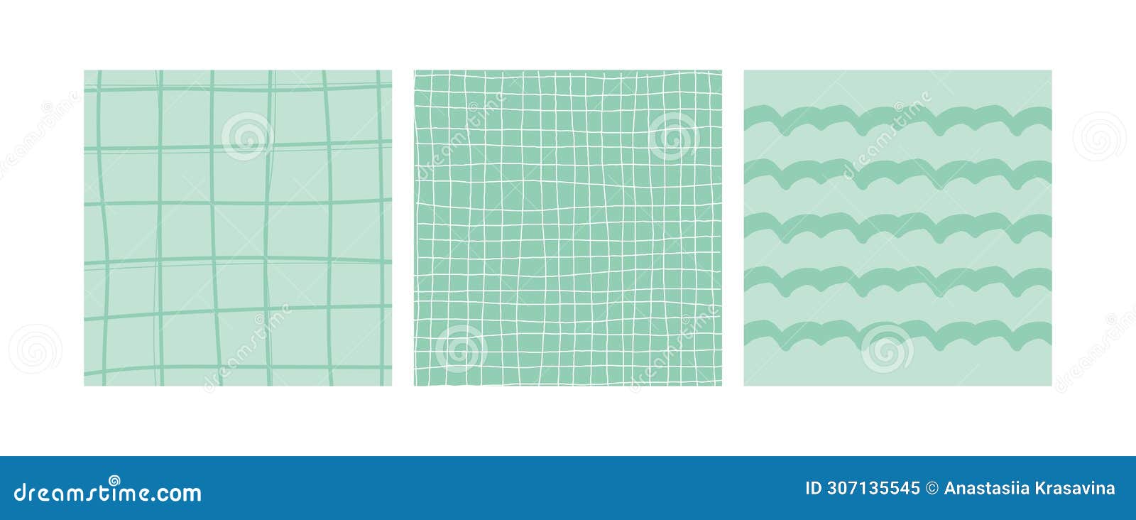 Simple Geometric Hand Drawn Irregular Patterns. Colored Doodle ...