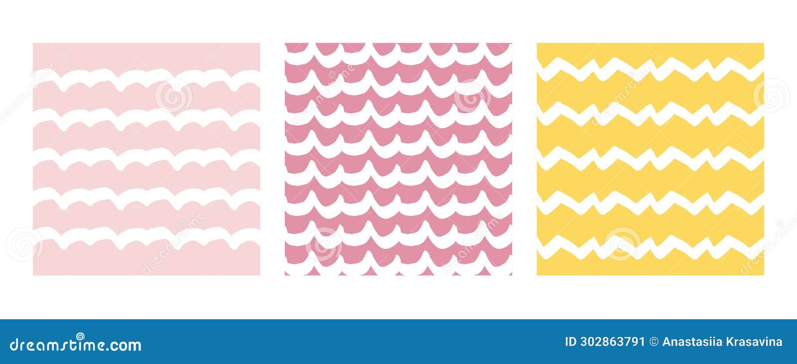 Simple Geometric Hand Drawn Irregular Patterns. Colored Doodle ...