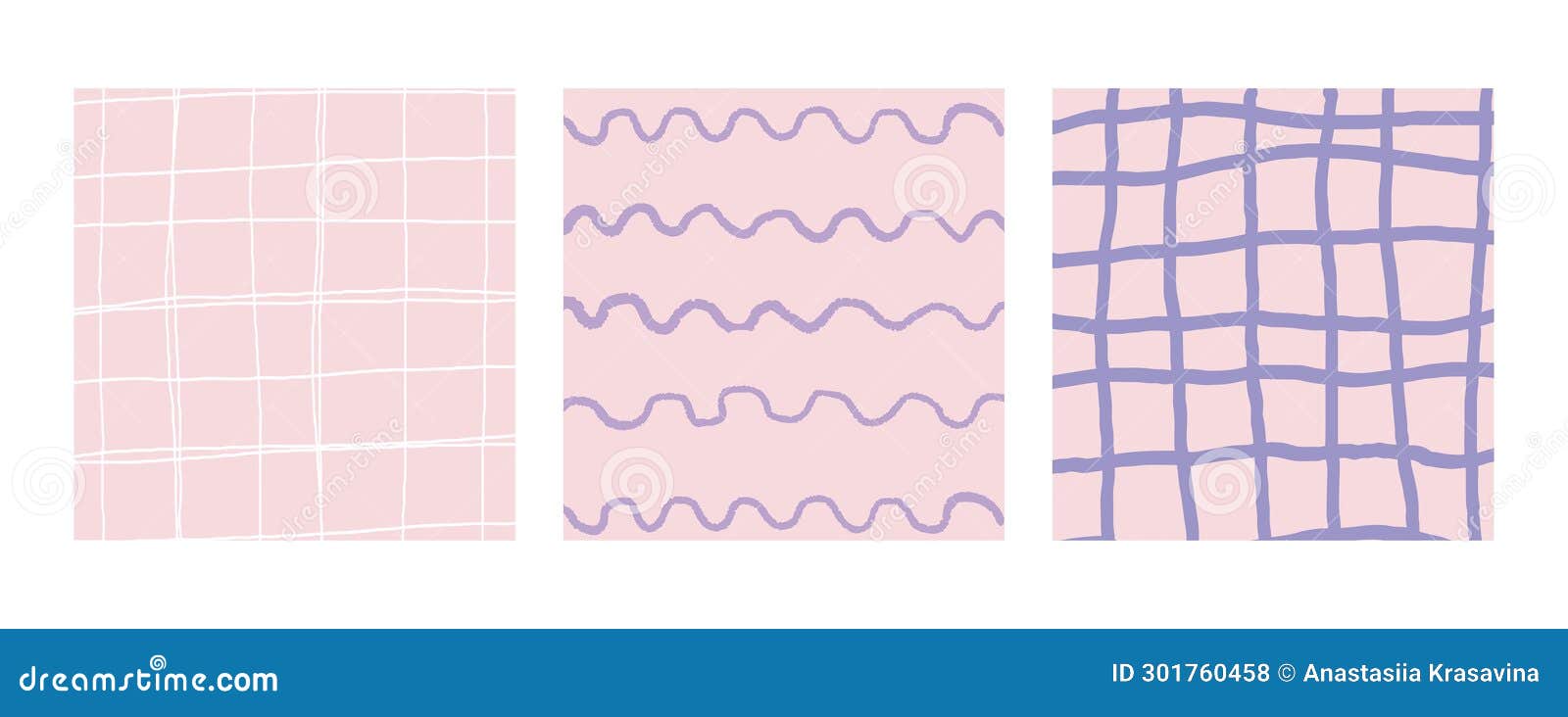 Simple Geometric Hand Drawn Irregular Patterns. Colored Doodle ...