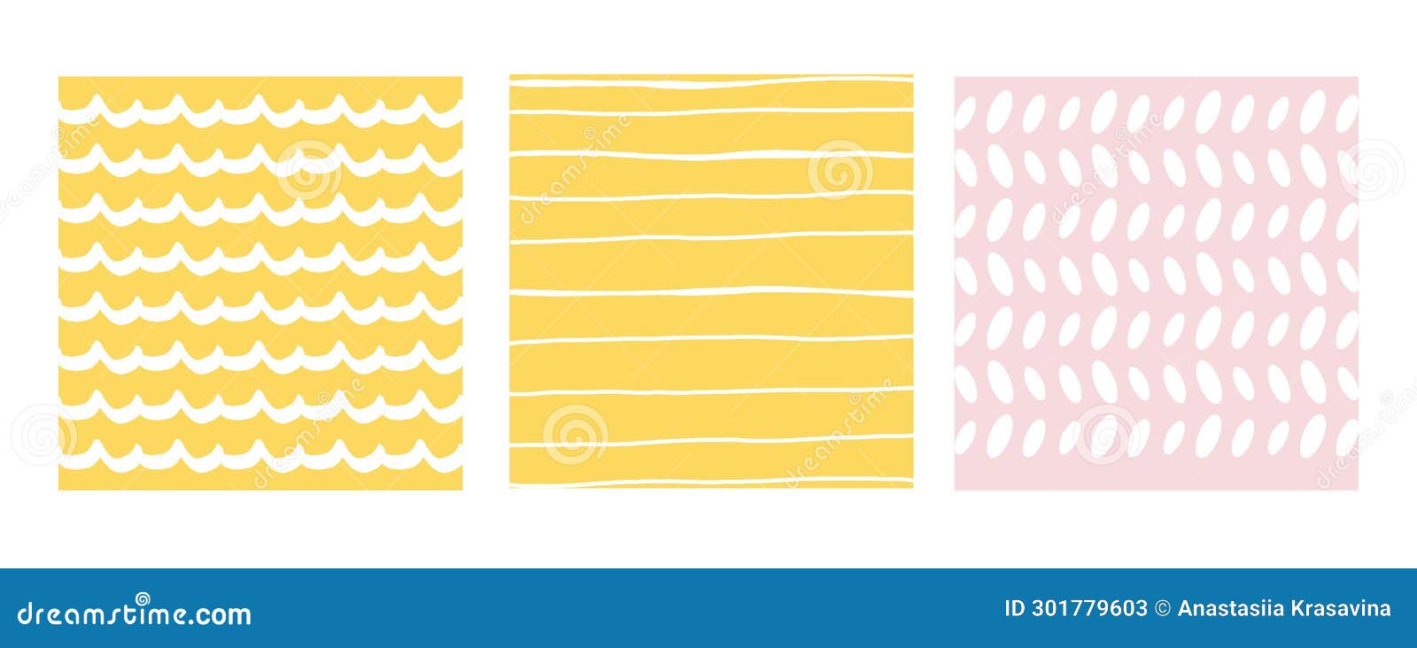 Simple Geometric Hand Drawn Irregular Patterns. Colored Doodle ...