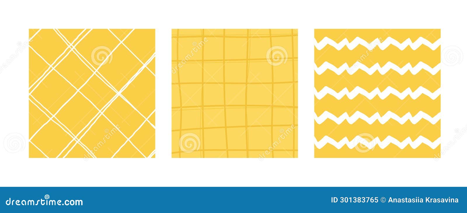 Simple Geometric Hand Drawn Irregular Patterns. Colored Doodle ...