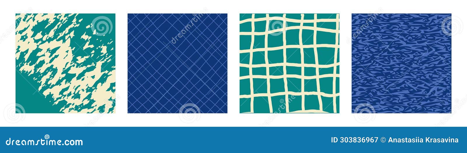 Simple Geometric Hand Drawn Irregular Patterns. Cute Colored Doodle ...