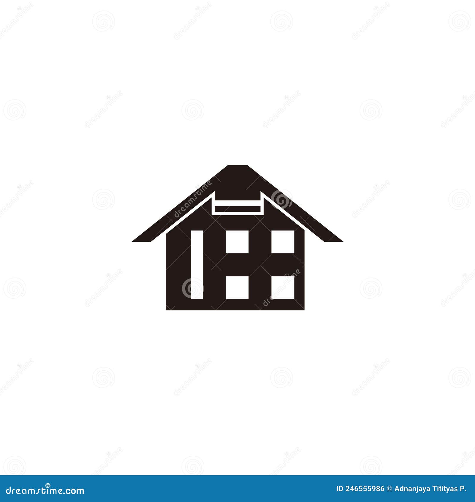 Simple Geometric Home House Shape Clean Design Symbol Vector Stock ...