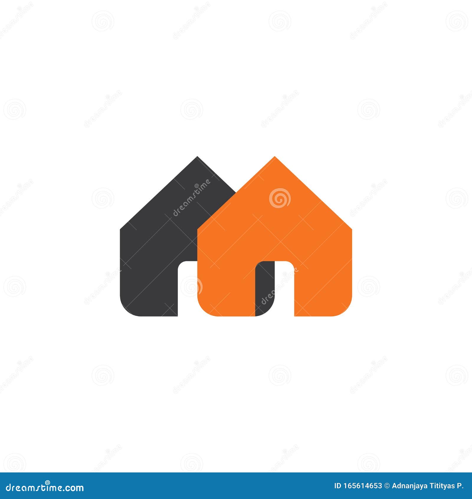 Simple Geometric House Resident Symbol Vector Stock Vector ...