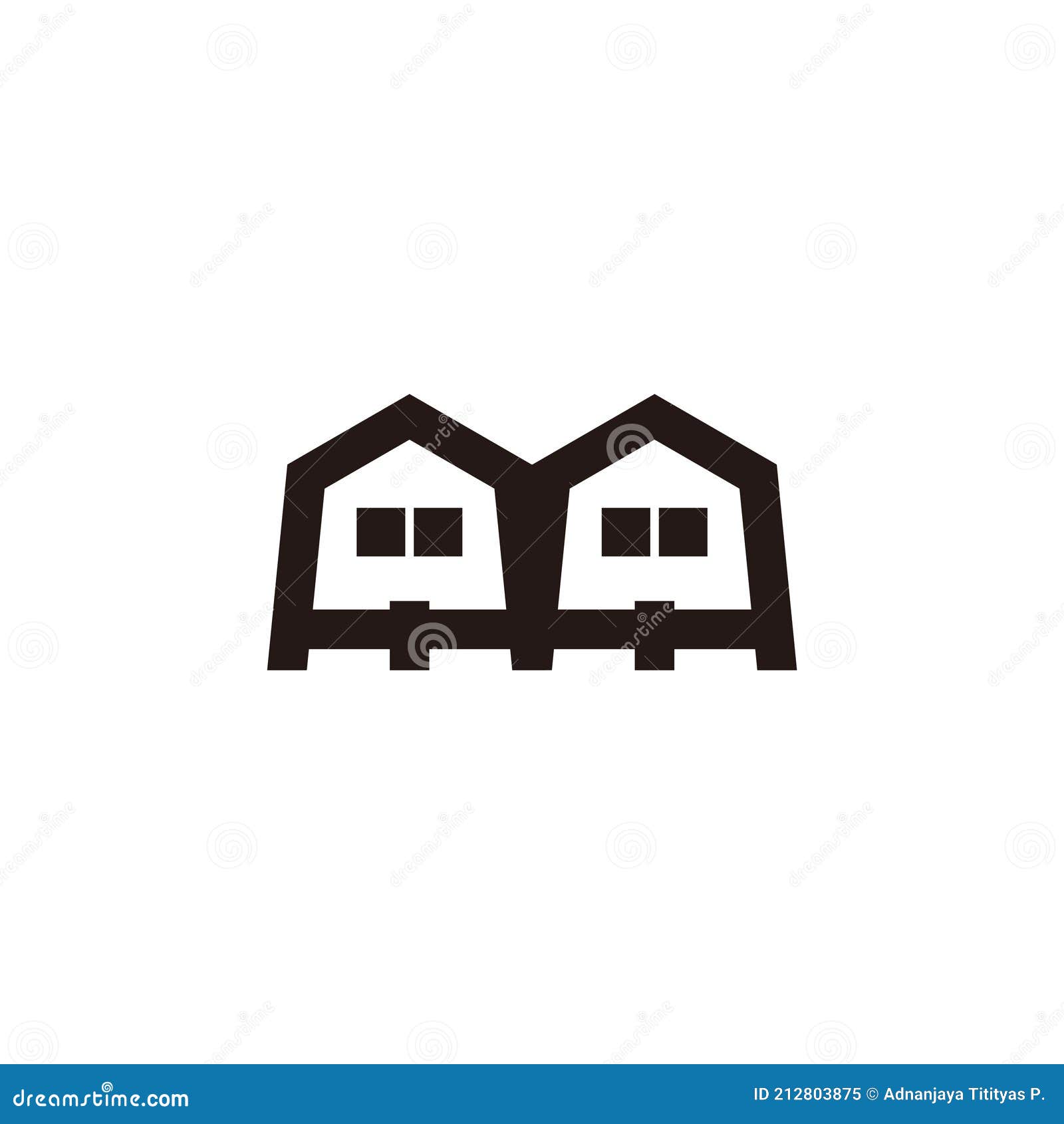 Housing Symbol And Community Property Business Concept Modern And ...