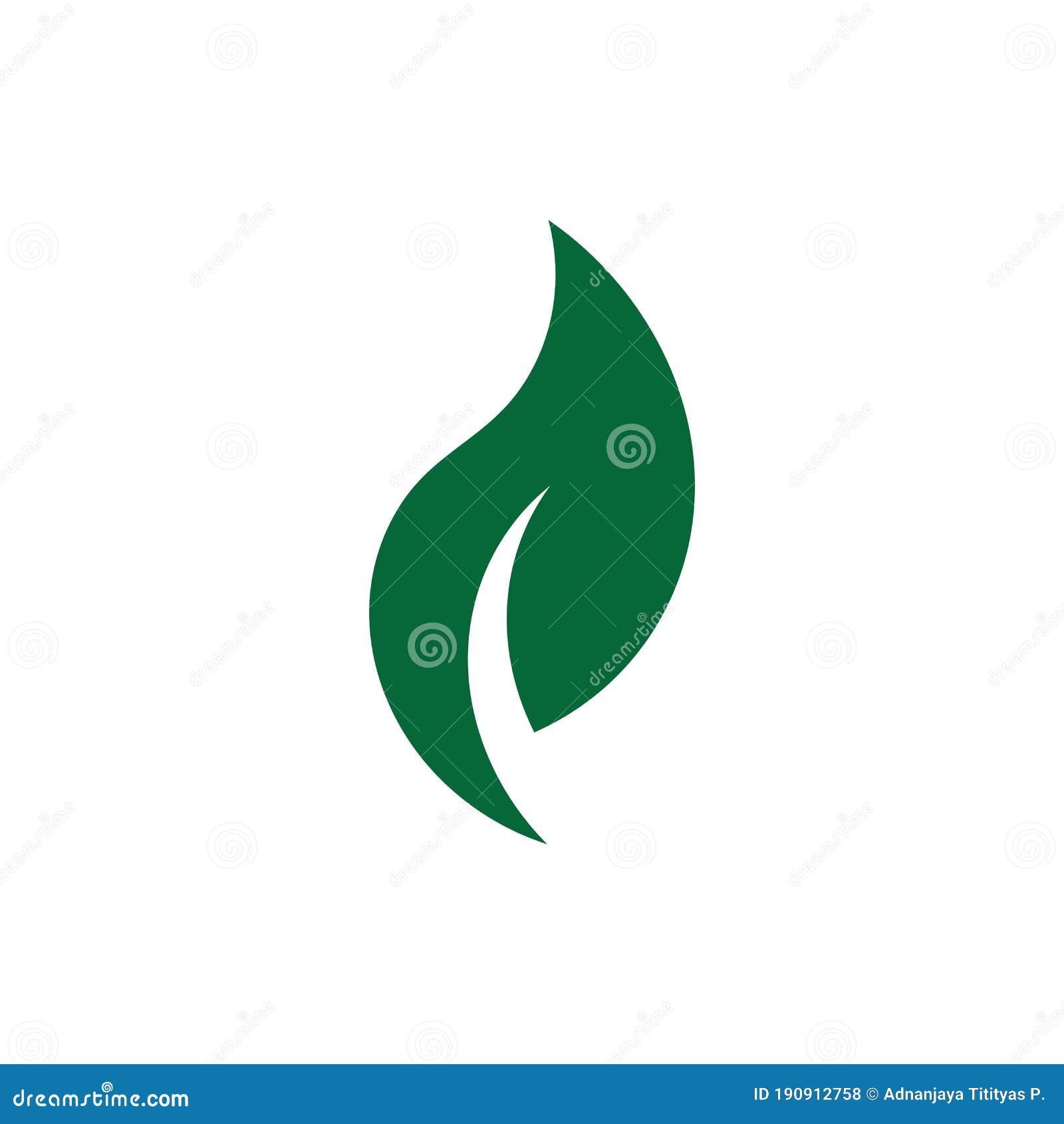 Simple Geometric Leaf Curves Design Logo Vector Stock Vector ...