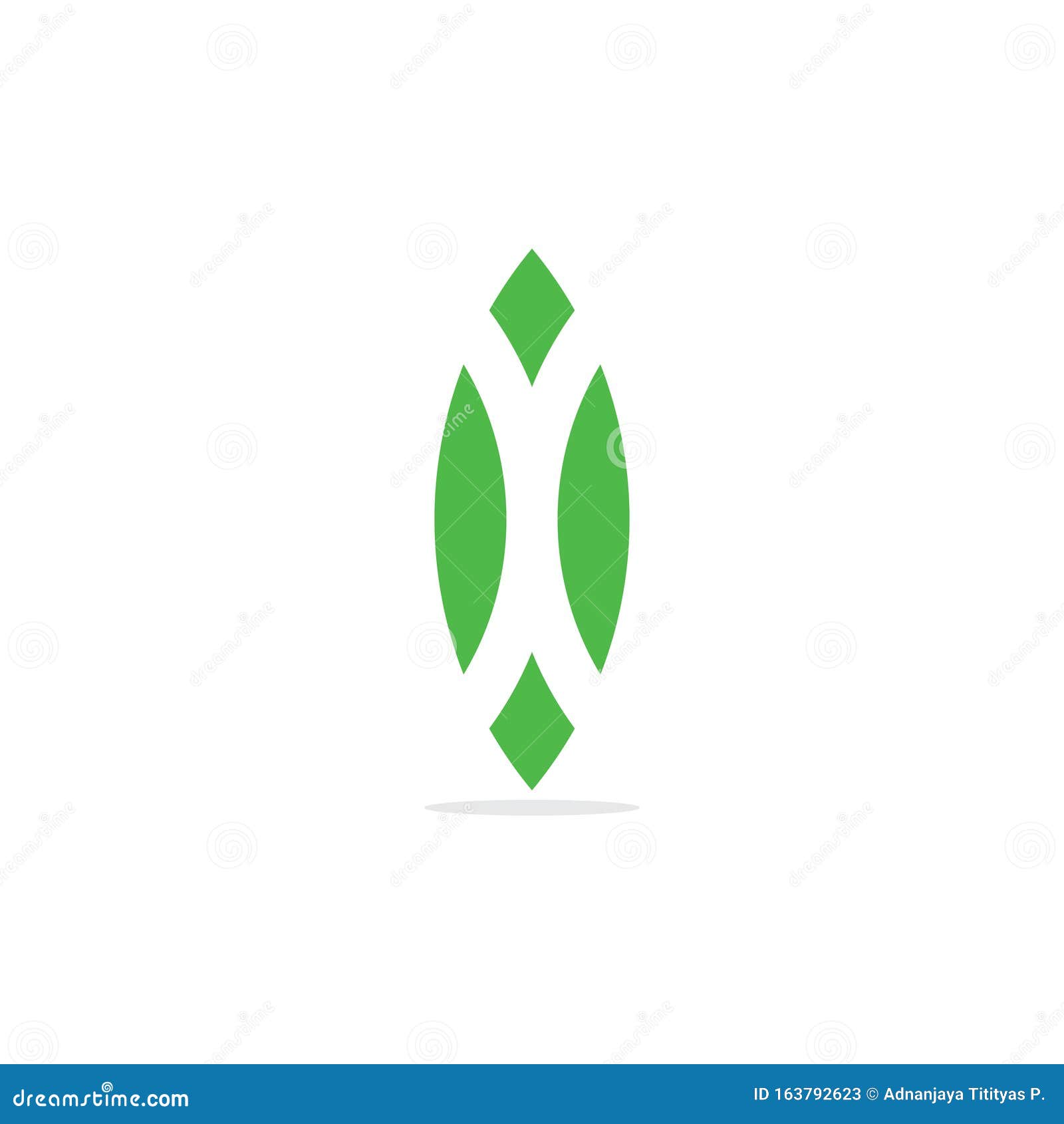 Simple Geometric Leaf Symbol Logo Vector Stock Vector - Illustration of ...