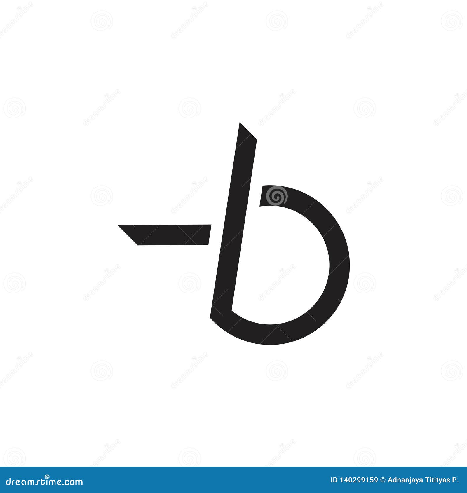 Simple Geometric Letter B Symbol Logo Vector Stock Vector ...