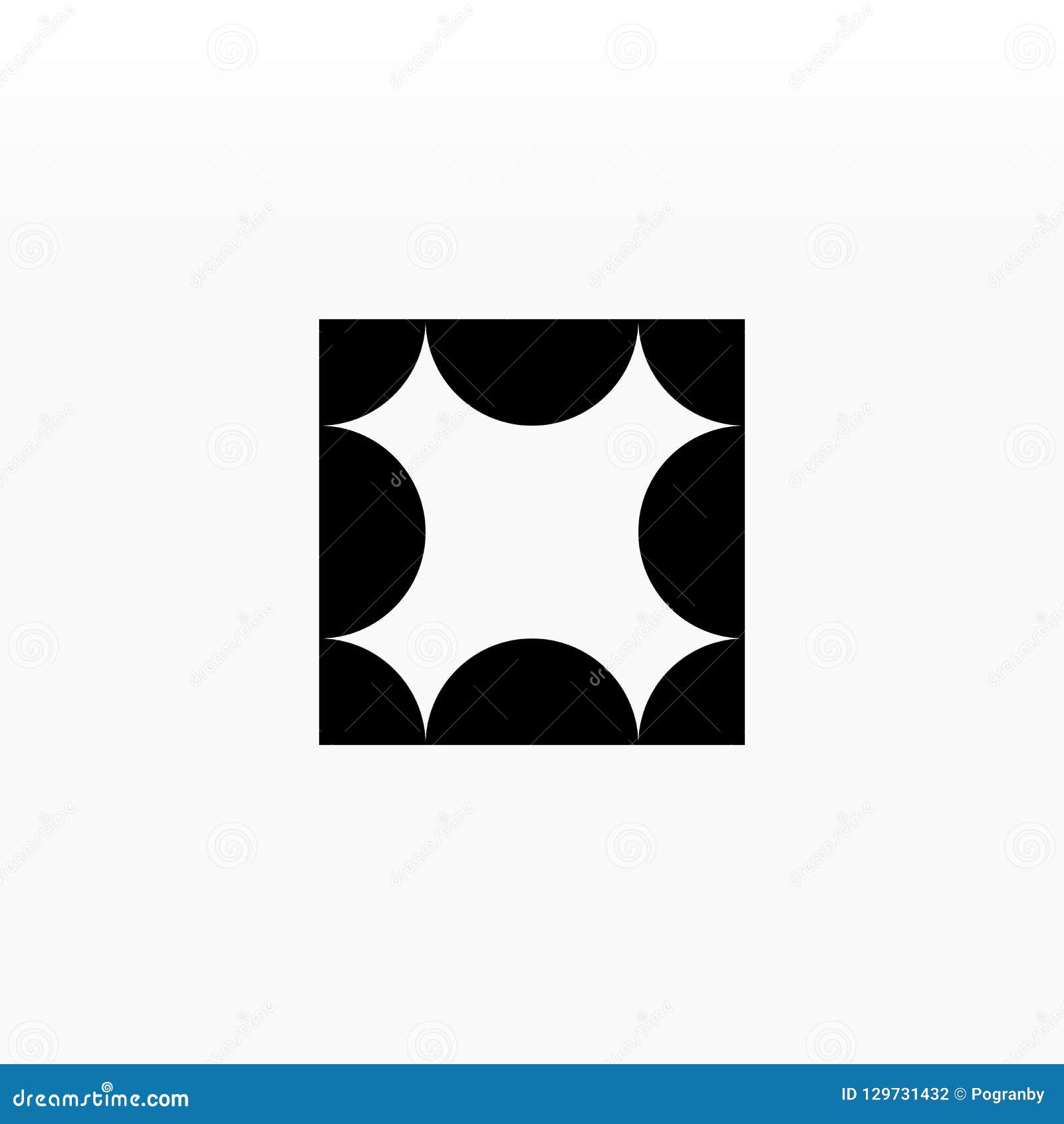 Simple Geometric Square Logo Template Stock Vector - Illustration of ...