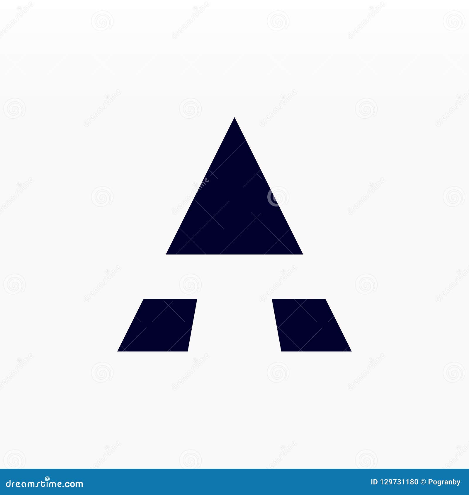 Simple Geometric a or T-shape Logo Template Stock Photo - Illustration ...