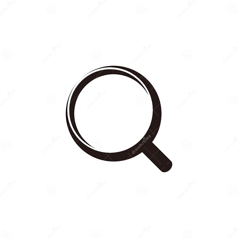 Simple Geometric Magnify Symbol Decoration Vector Stock Vector ...