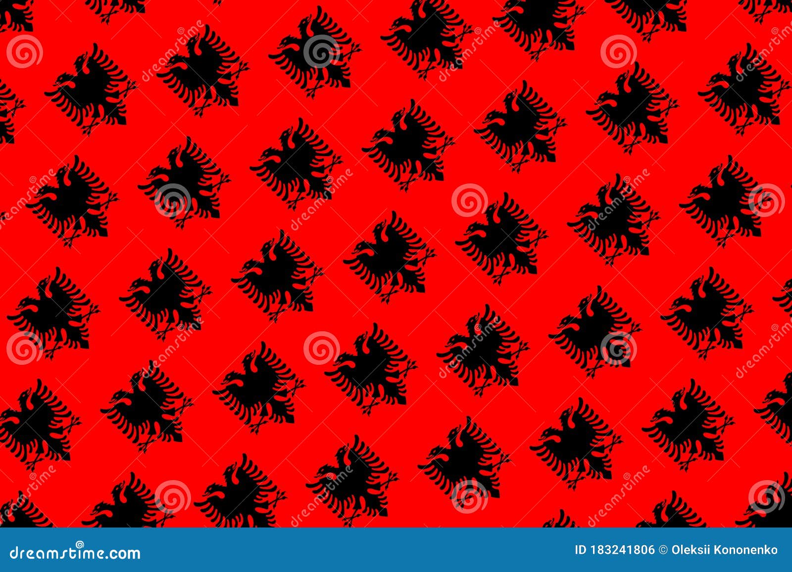Simple Geometric Pattern in the Colors of the National Flag of Albania ...