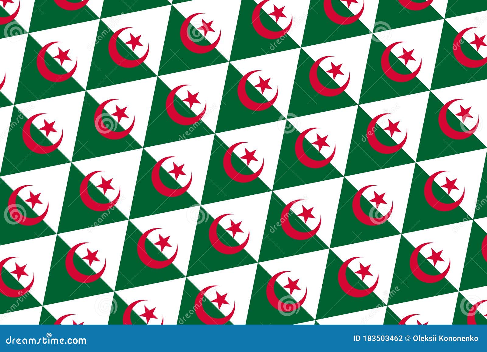 Simple Geometric Pattern in the Colors of the National Flag of Algeria ...