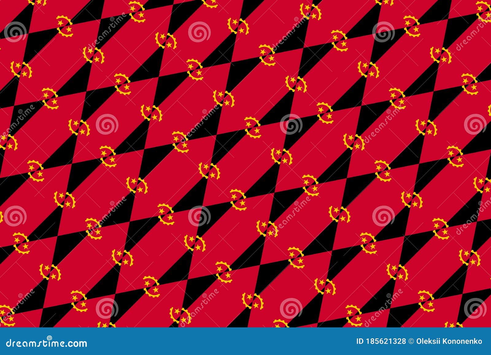 Simple Geometric Pattern in the Colors of the National Flag of Angola ...