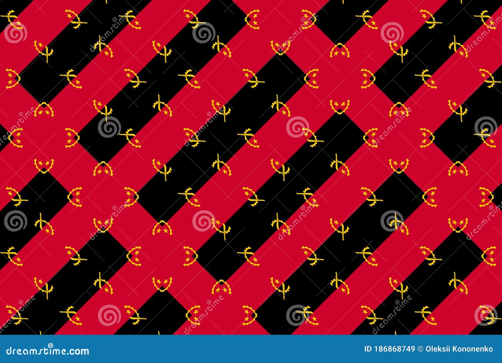 Simple Geometric Pattern in the Colors of the National Flag of Angola ...