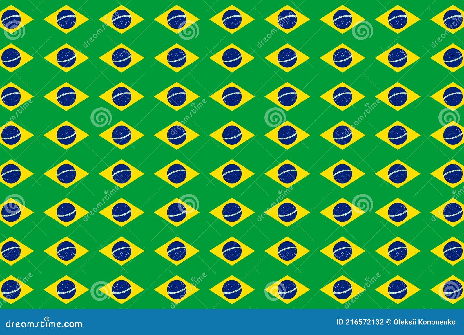 Simple Geometric Pattern in the Colors of the National Flag of Brazil ...