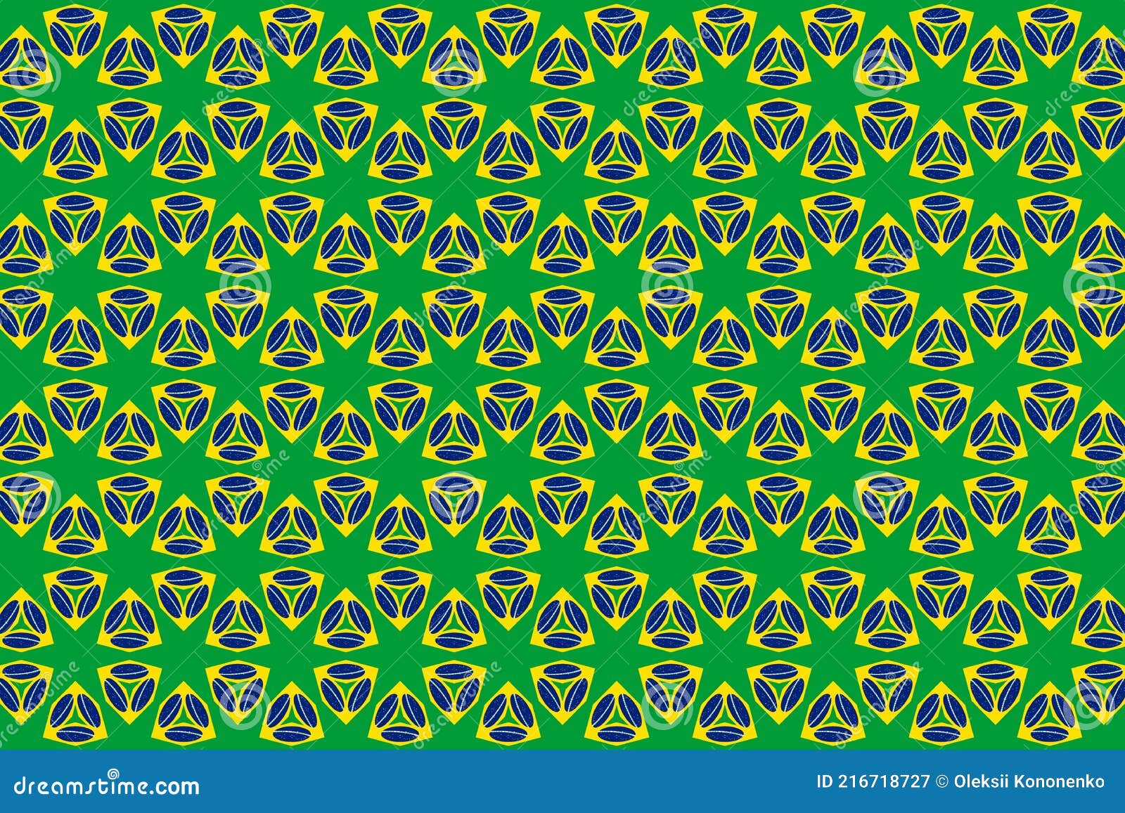 Simple Geometric Pattern in the Colors of the National Flag of Brazil ...