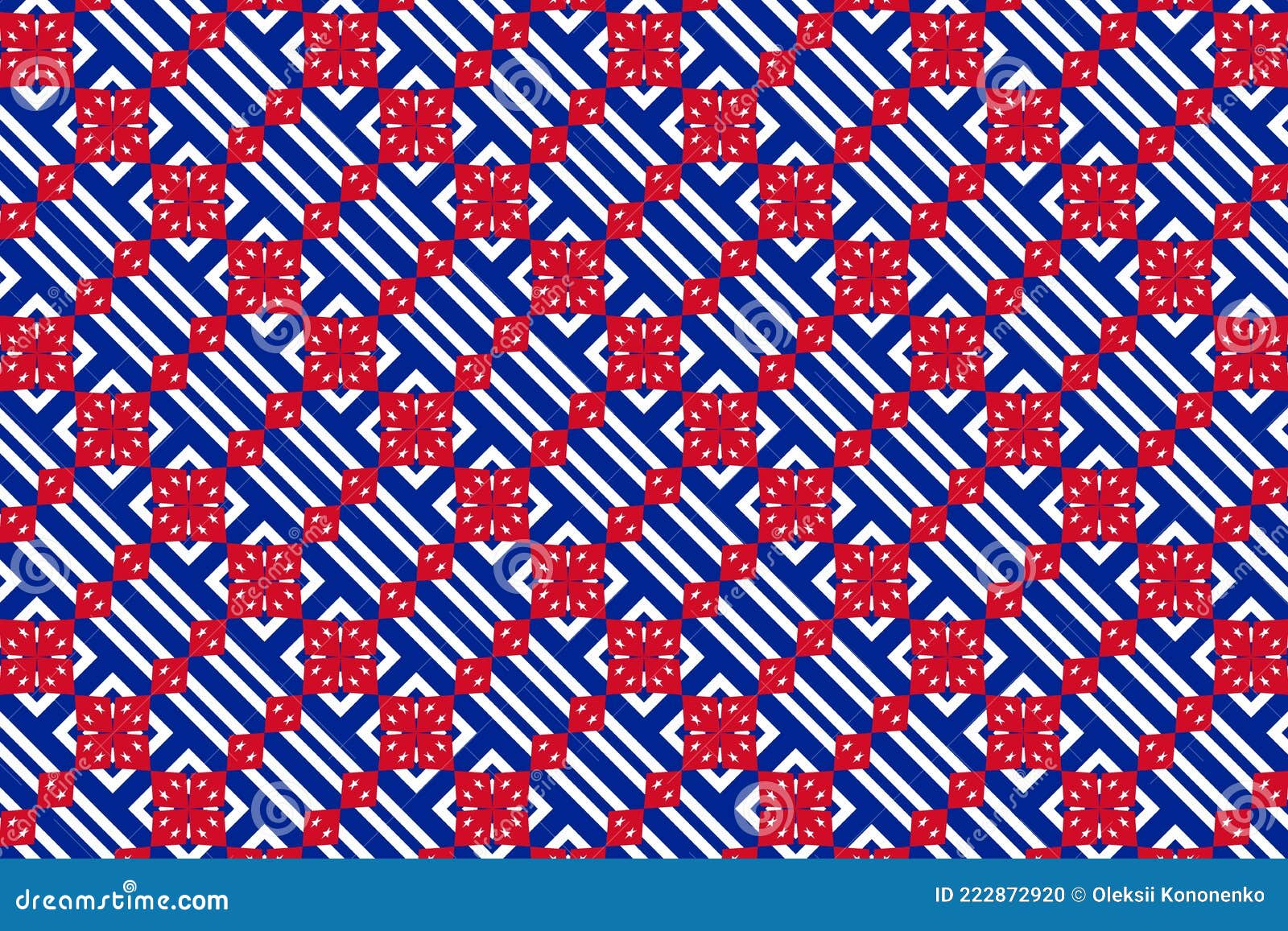 Simple Geometric Pattern in the Colors of the National Flag of Cuba ...