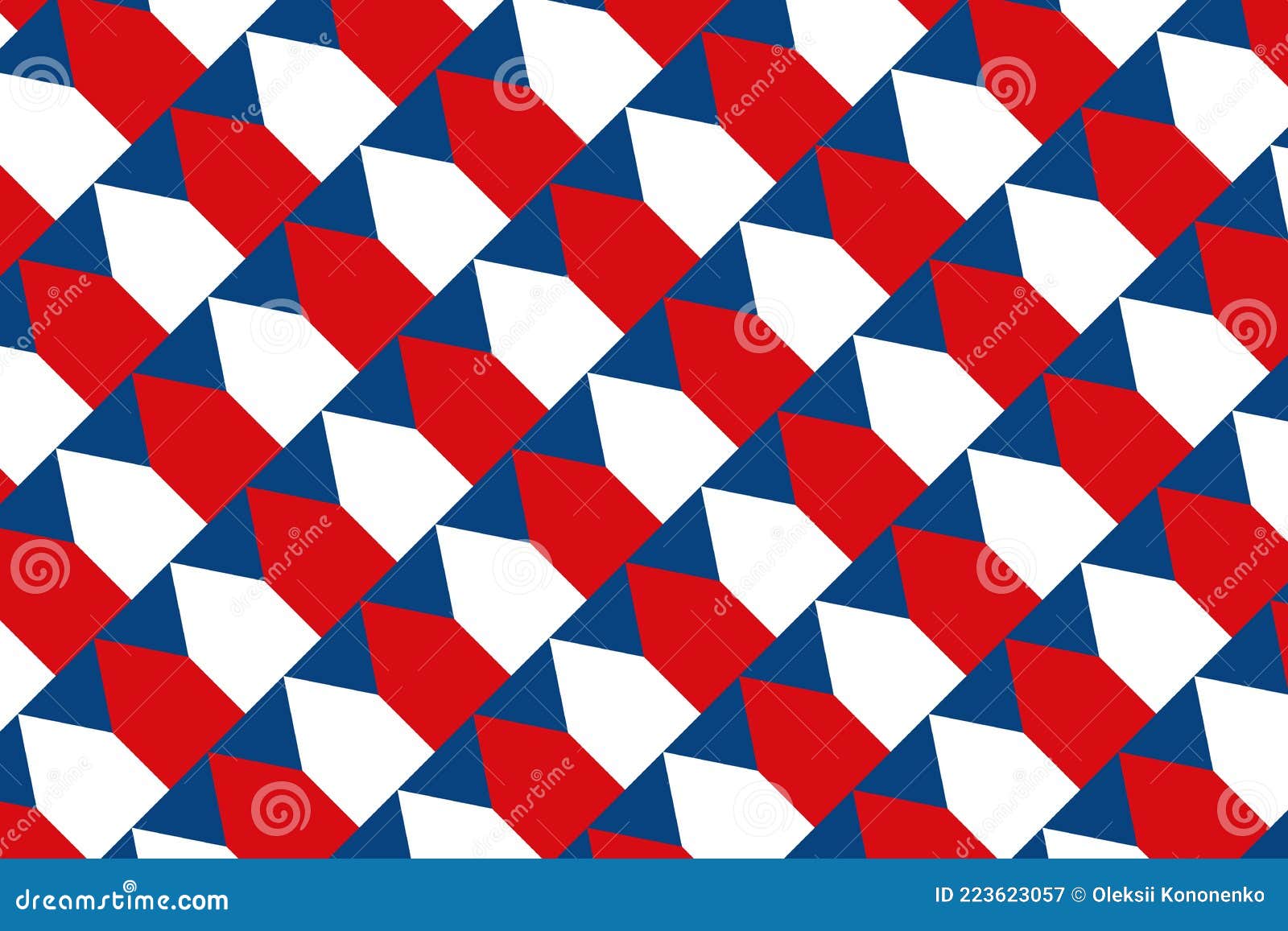 Simple Geometric Pattern in the Colors of the National Flag of Czech ...