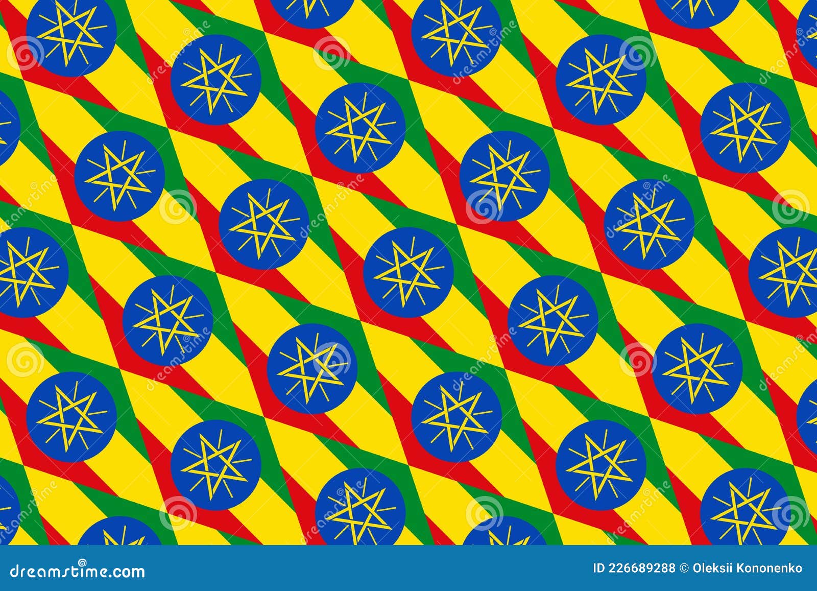 Simple Geometric Pattern in the Colors of the National Flag of Ethiopia ...