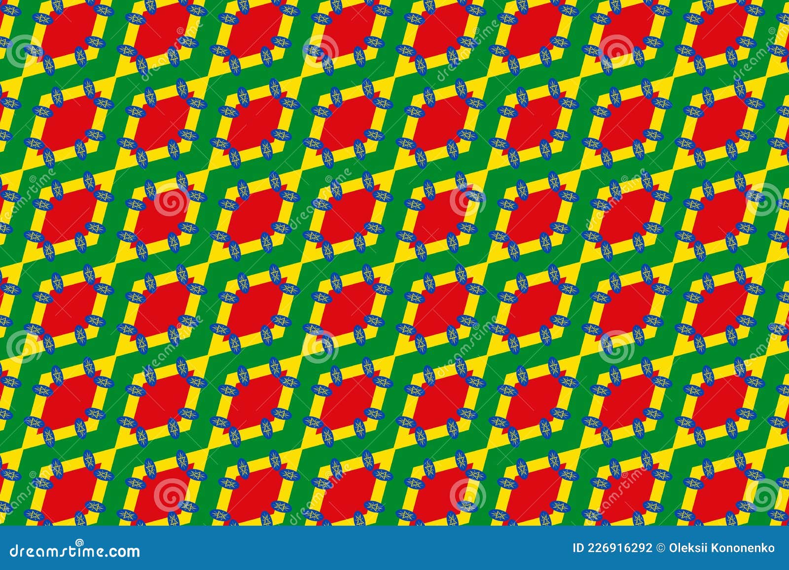 Simple Geometric Pattern in the Colors of the National Flag of Ethiopia ...
