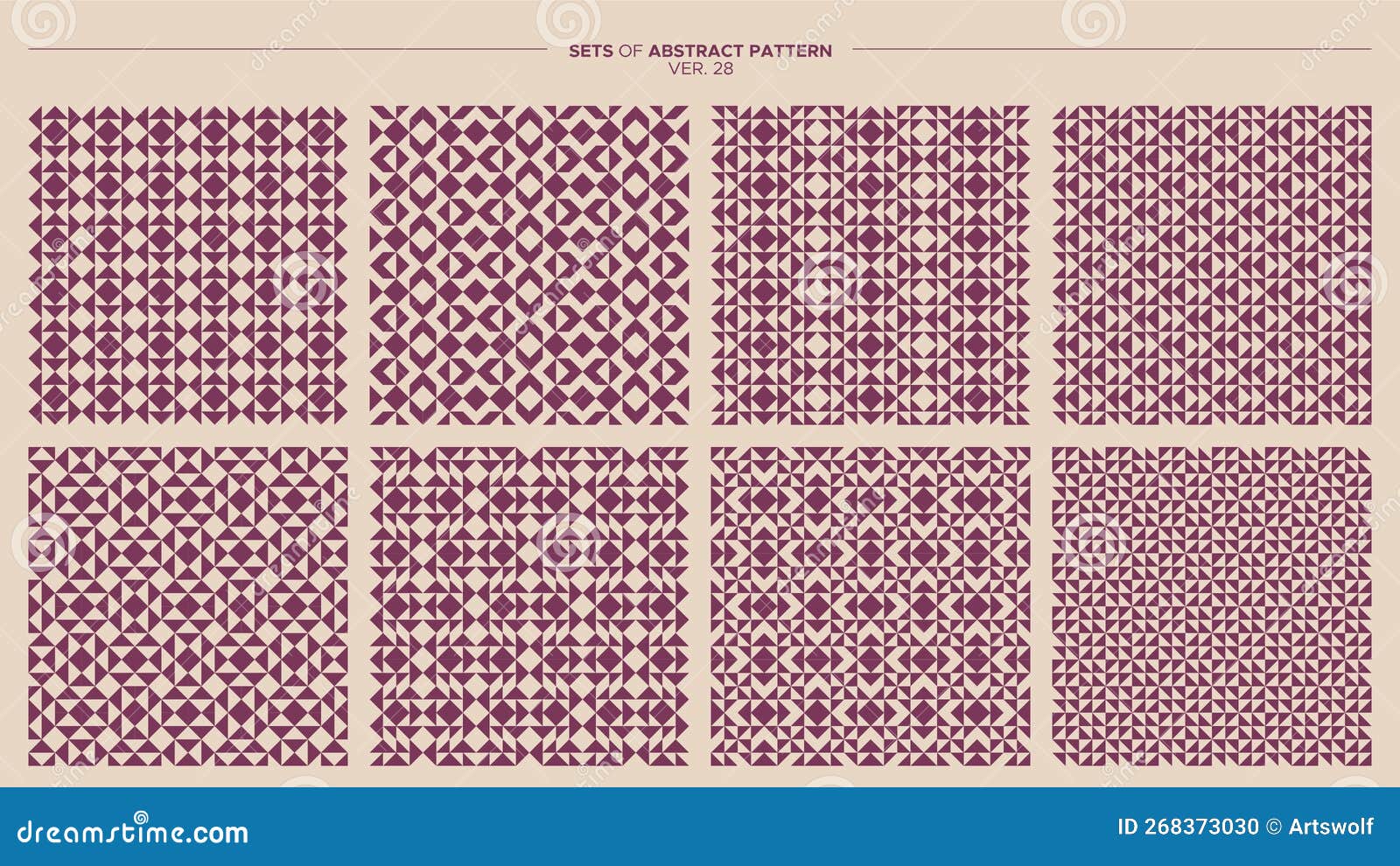Simple Geometric Pattern Design Bundle. Repeated Abstract Pattern ...