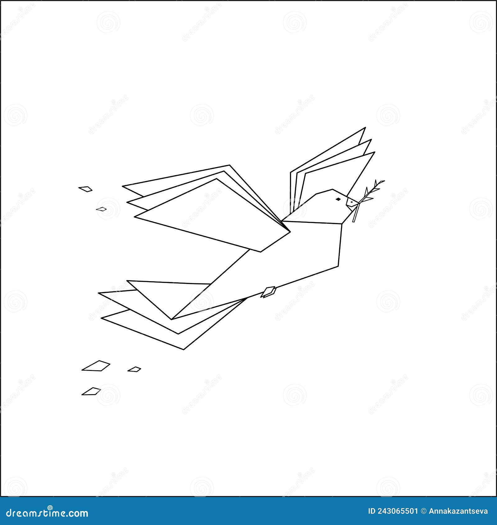 Simple Geometric Peace Dove. Vector Illustration Stock Vector ...