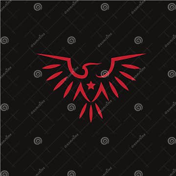 Simple Geometric Phoenix Logo Concept Stock Vector - Illustration of ...