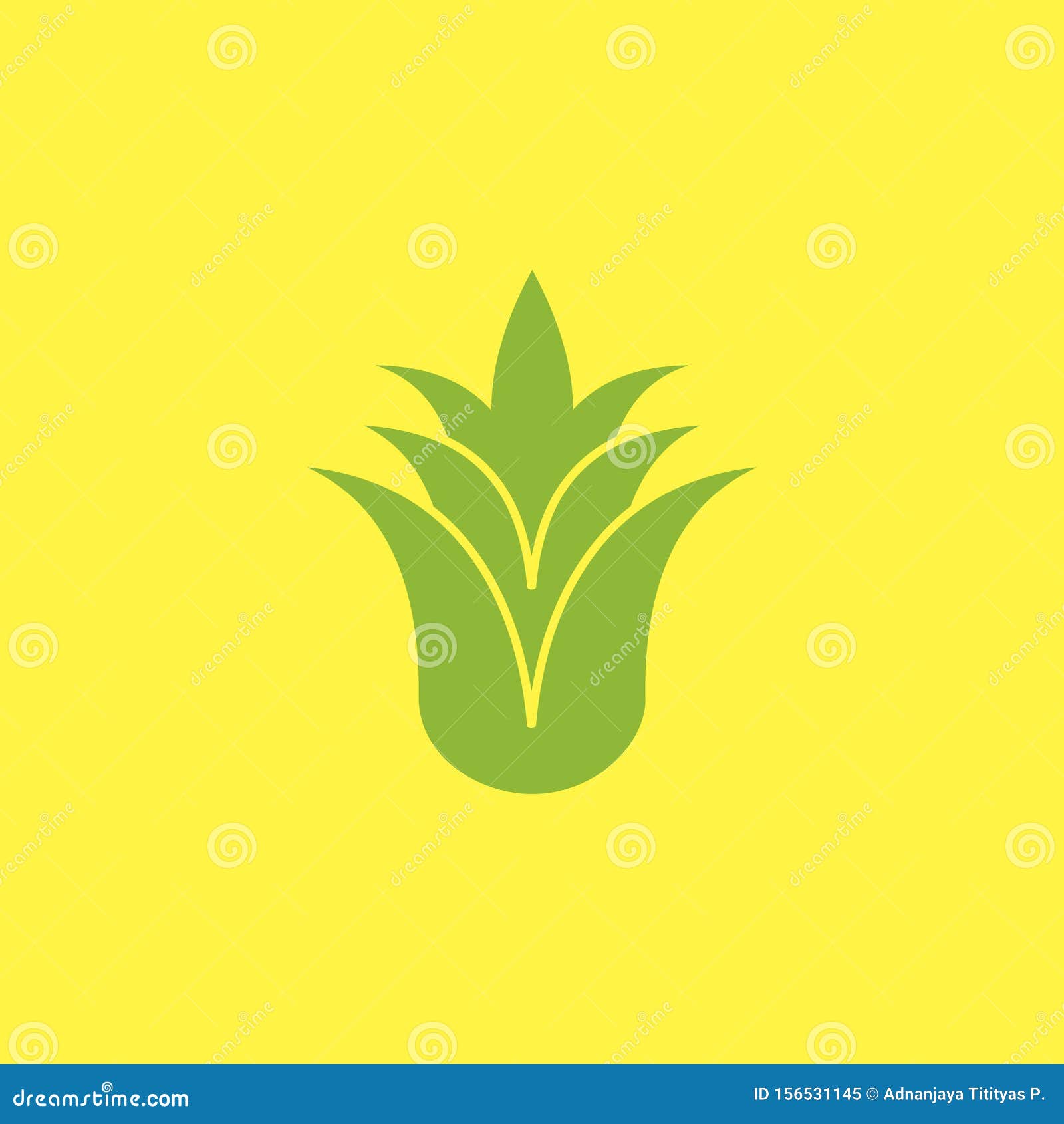 Simple Geometric Plant Vegetable Symbol Logo Vector Stock Vector ...