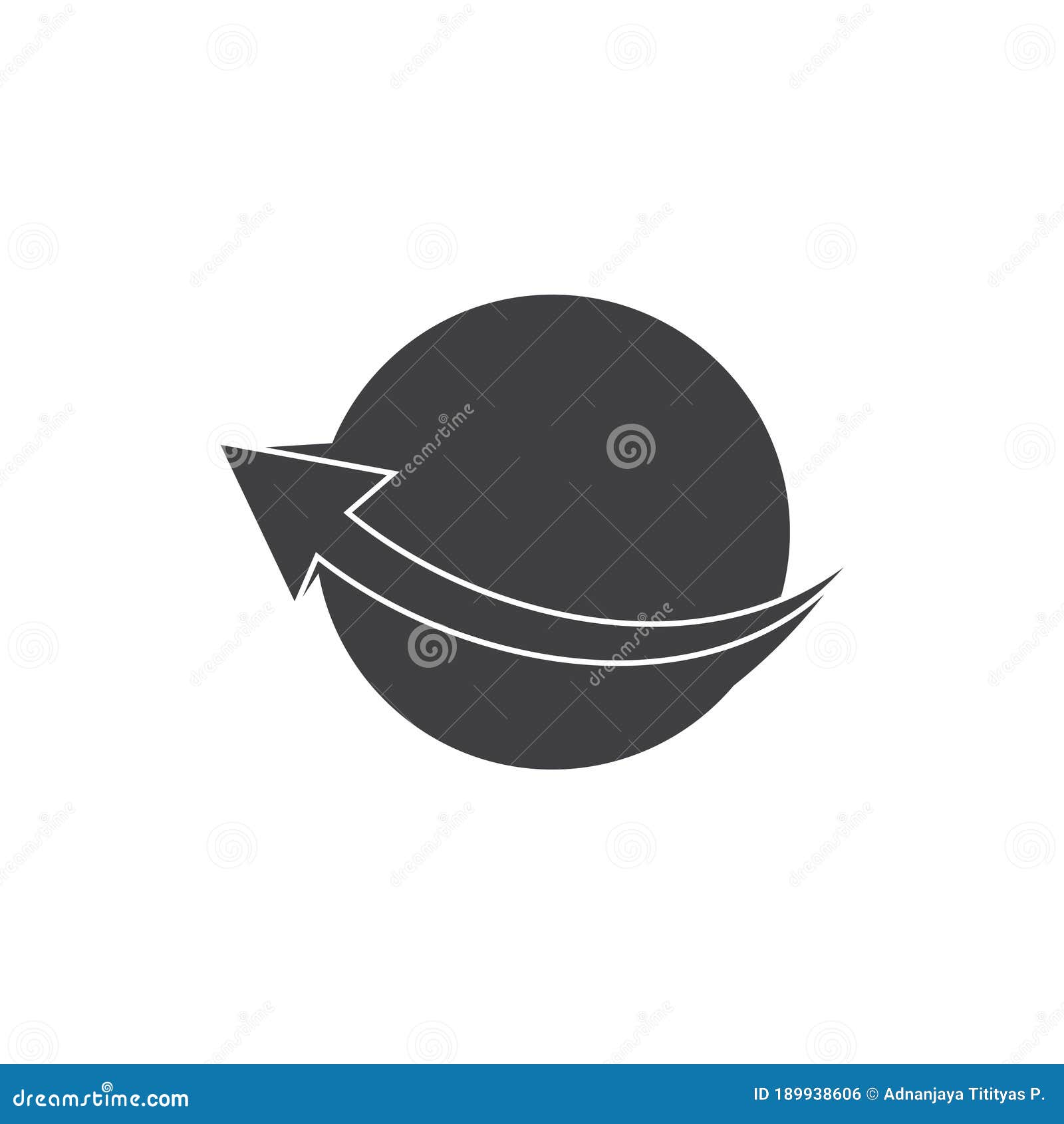 Simple Geometric Round Planet Global Symbol Vector Stock Vector ...