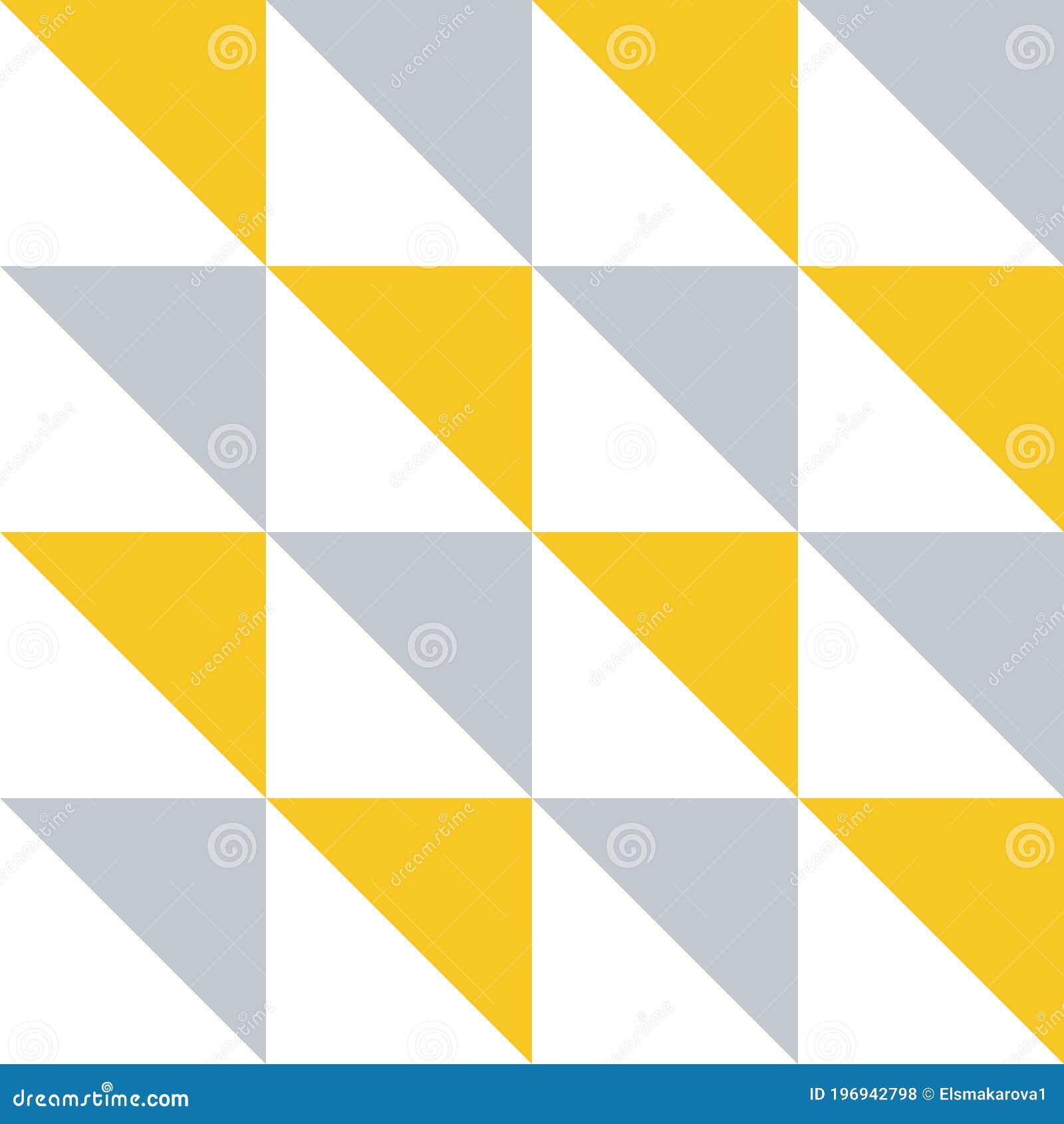 Simple Geometric Seamless Pattern with Yellow and Gray Triangles on a ...