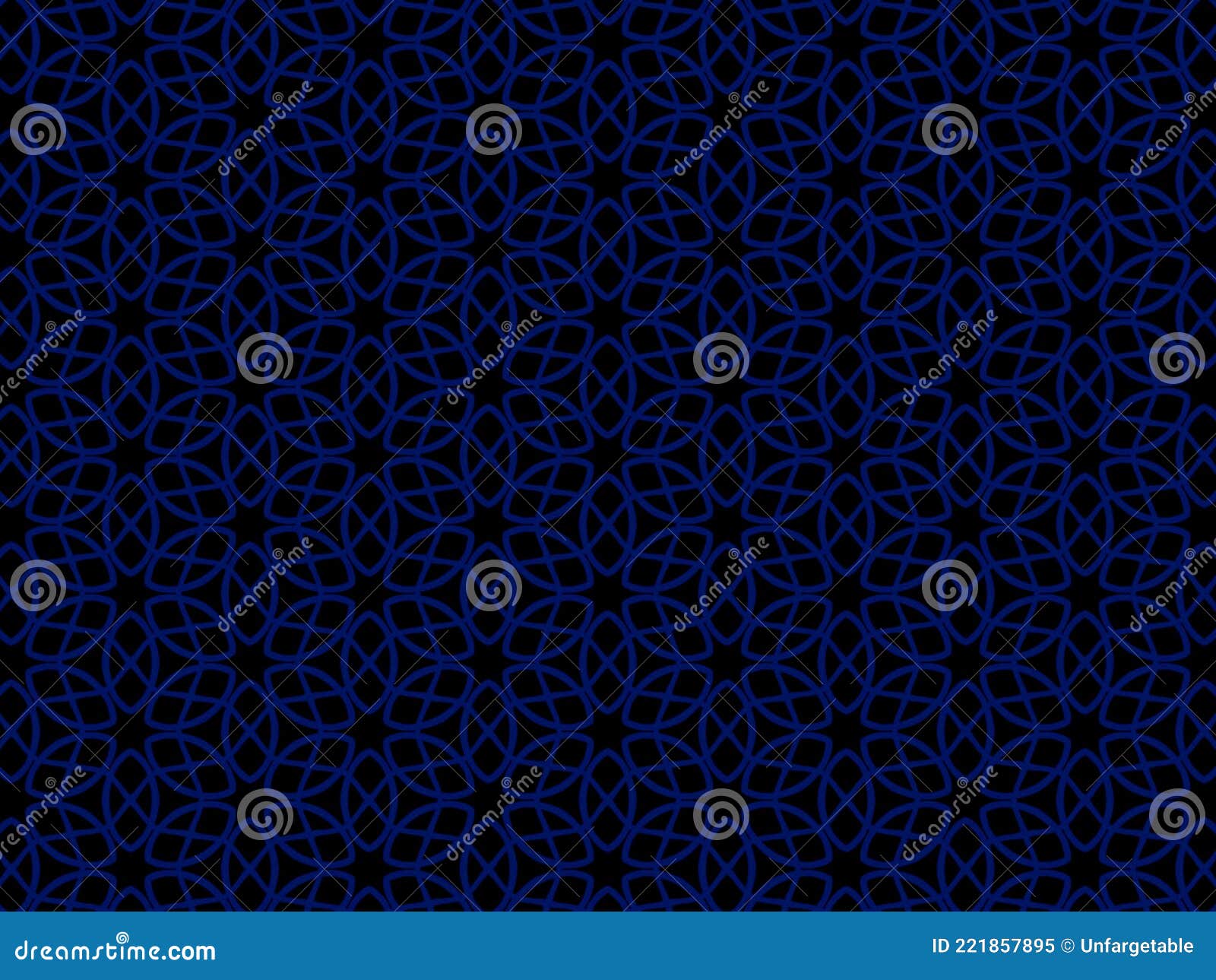 Simple Geometric Seamless Patterns in Blue Stock Illustration ...