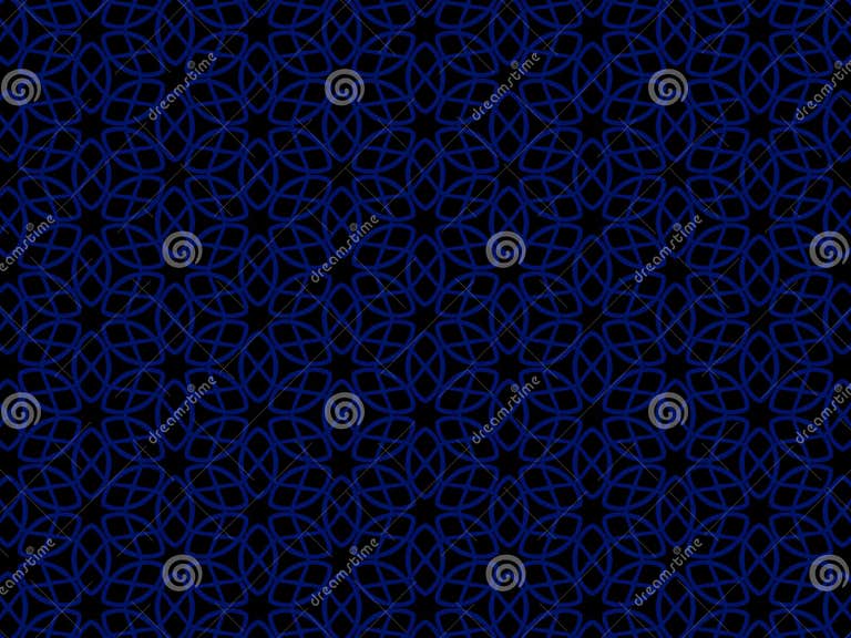 Simple Geometric Seamless Patterns in Blue Stock Illustration ...