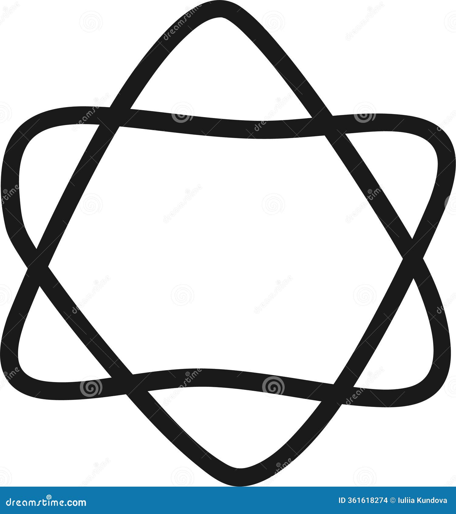 Rounded Intersecting Floral Element Laurel Wreath For Designs And ...