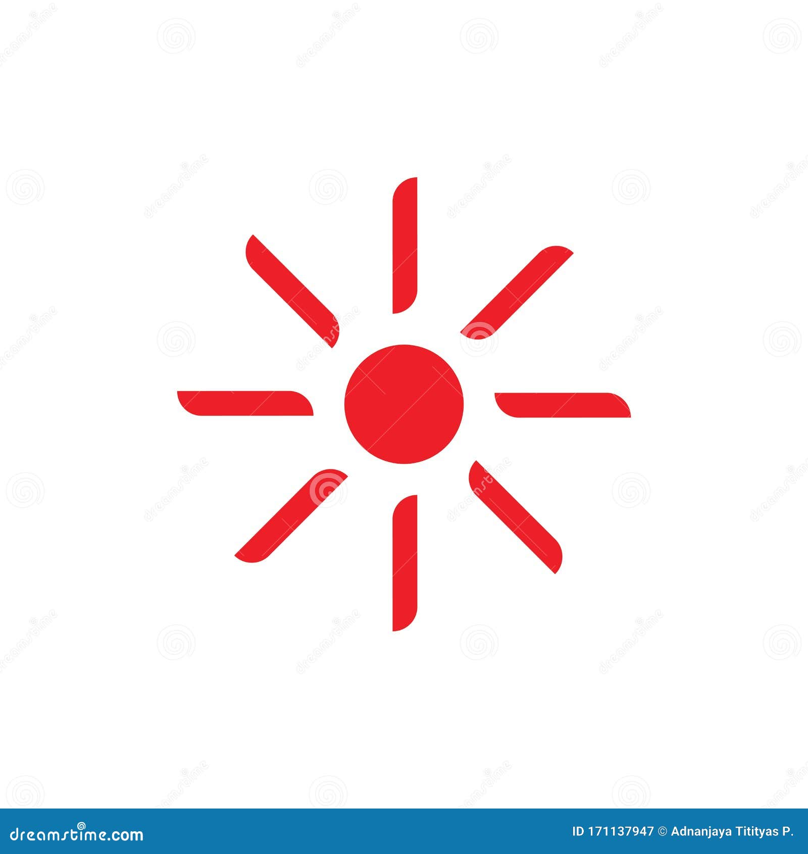 Simple Geometric Sun Rays Symbol Logo Vector Stock Vector ...