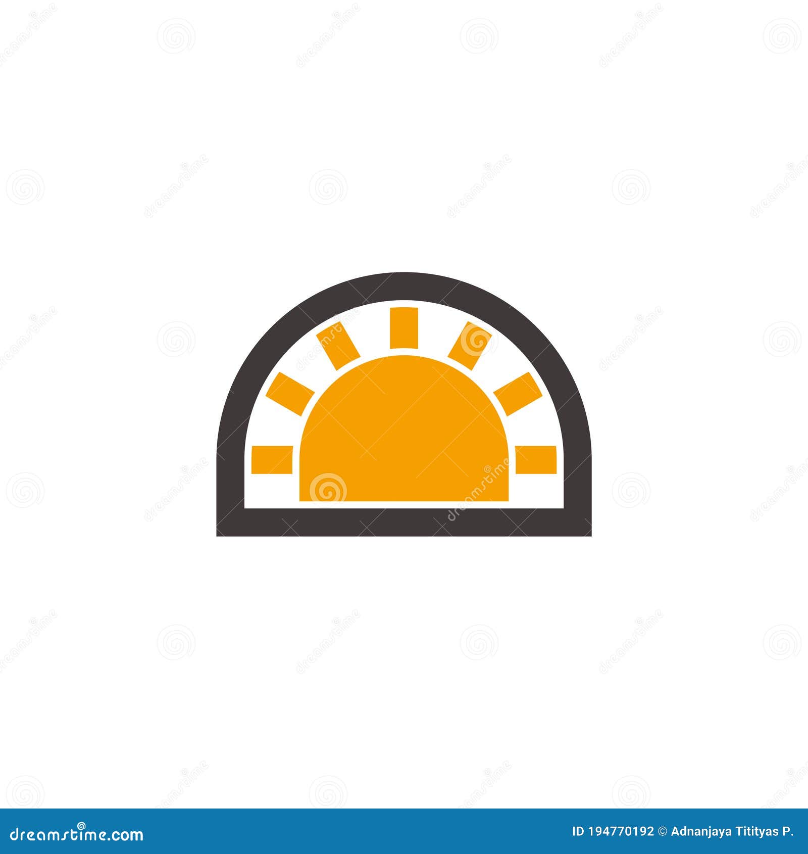 Simple Geometric Sun Rays Symbol Logo Vector Stock Vector ...